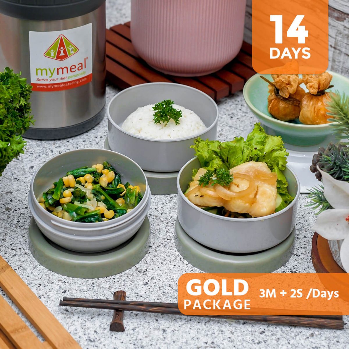 Medical Package Biweekly (3 meals + 2 snacks) • MyMeal Catering